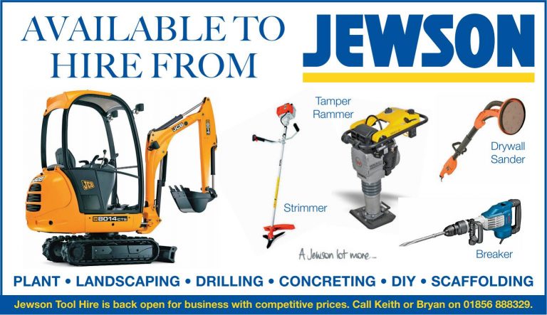 Available to Hire From Jewson - The Orcadian Online