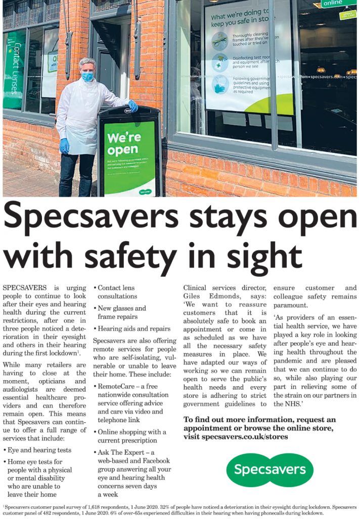 Specsavers Stays Open With Safety in Sight - The Orcadian Online