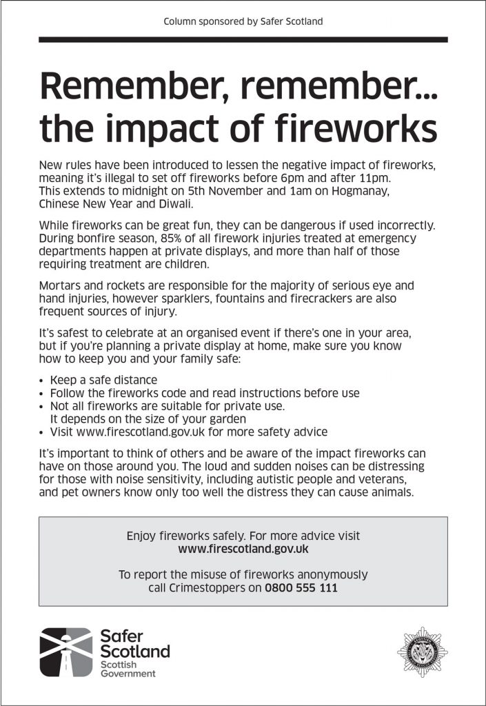 Remember, Remember the Impact of Fireworks - The Orcadian Online